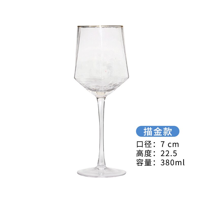 Glass Wine Glasses Home Hammered Goblet Red Wine G... – Vicedeal