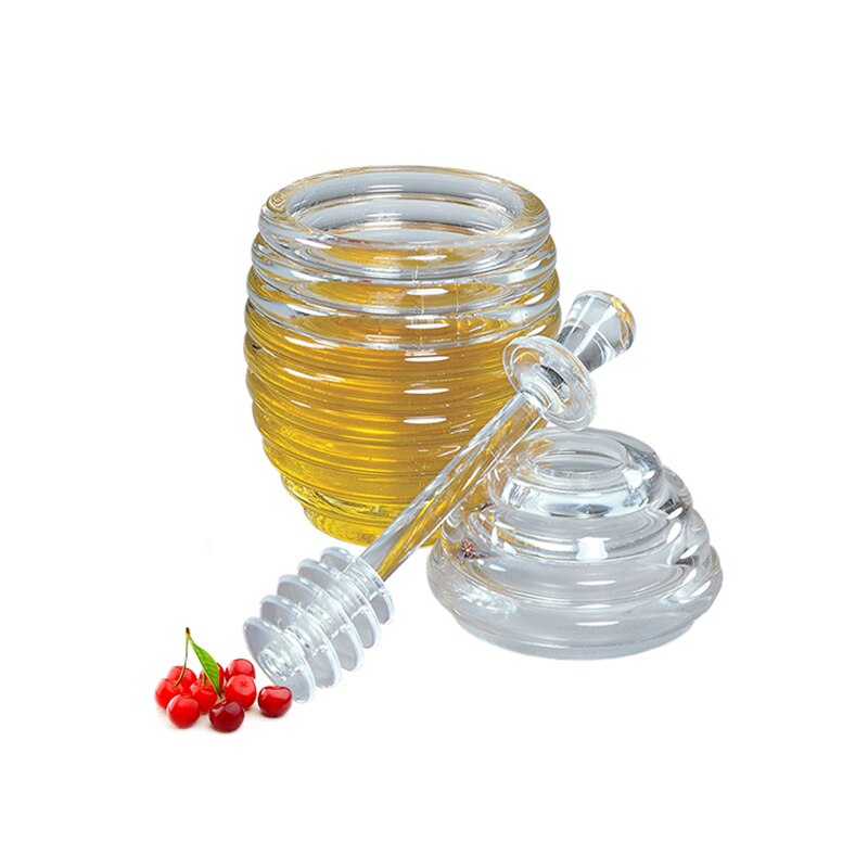 Honey Dispenser Acrylic Jam Jar Kitchen Bar Liquid Vicedeal