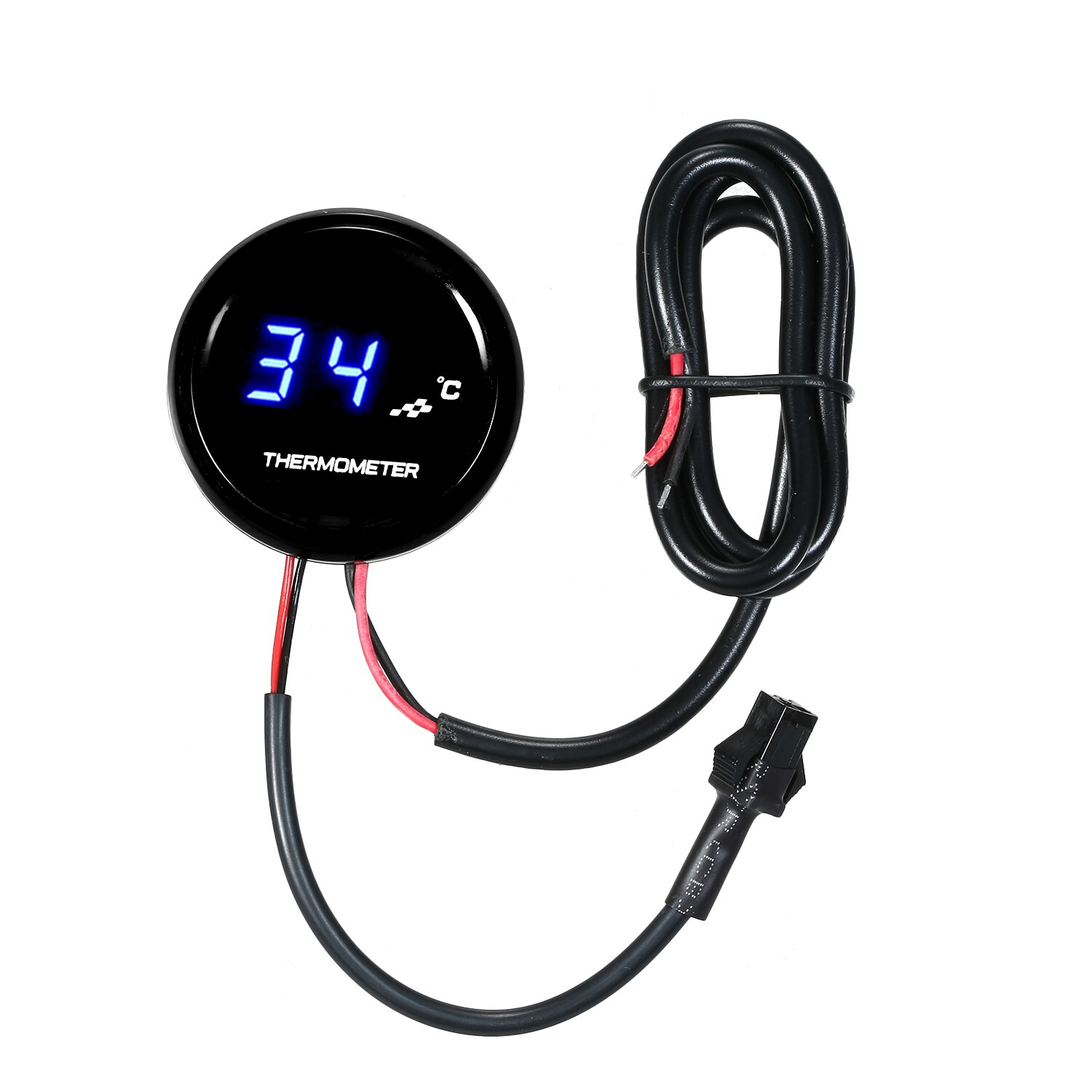 12V Motorcycle Digital Thermometer Ultra-Thin Roun... – Grandado