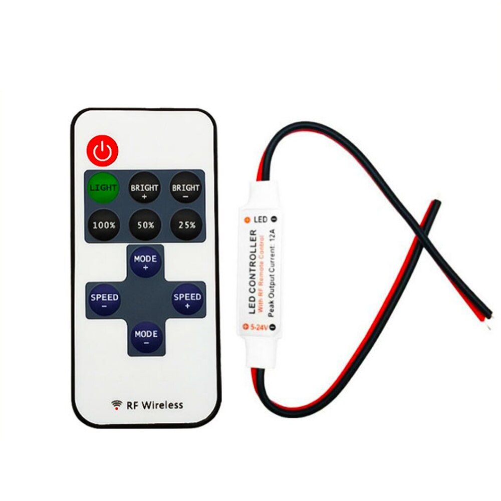 Rf 11 Toetsen Enkele Kleur Dimmer Led Strip Contro... – Grandado