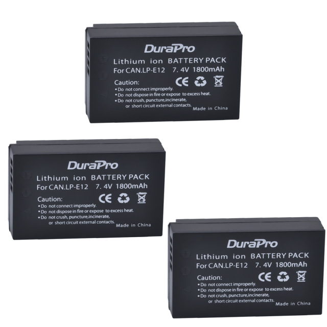 LP-E12 1800mAh LP E12 LPE12 Rechargeable Li-ion ba... – Grandado