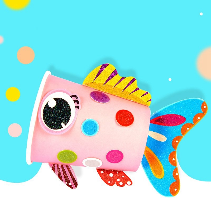 12Pcs Children 3D Diy Handmade Paper Cups Sticker ... – Vicedeal