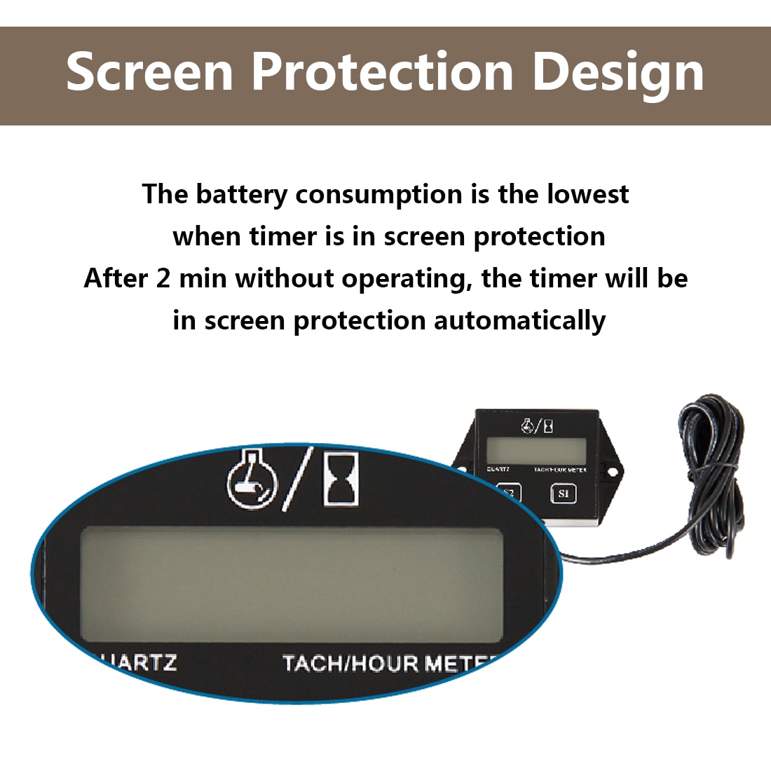 Digital Engine Tach Hour Meter Tachometer Gauge In... – Vicedeal