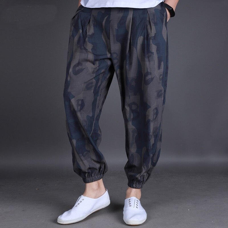 Zomer Harembroek Mannen Chinese Stijl Casual Losse... – Grandado