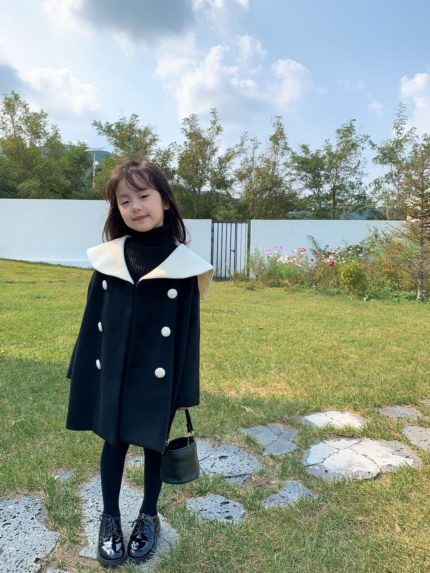 Vintage Coat Girls Thick Woolen Jacket Kids Warm O... – Grandado