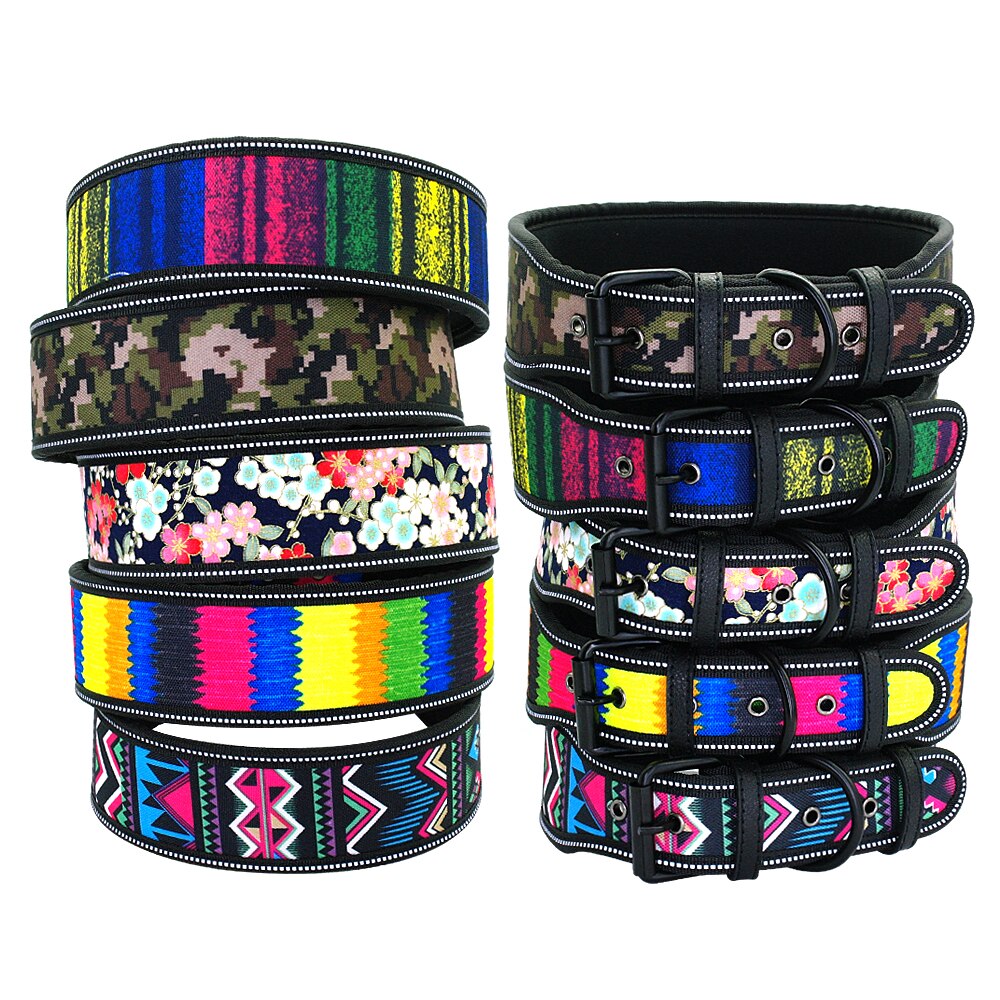 Dog Collar Nylon Printed Striped Pet Collar Perro ... – Grandado