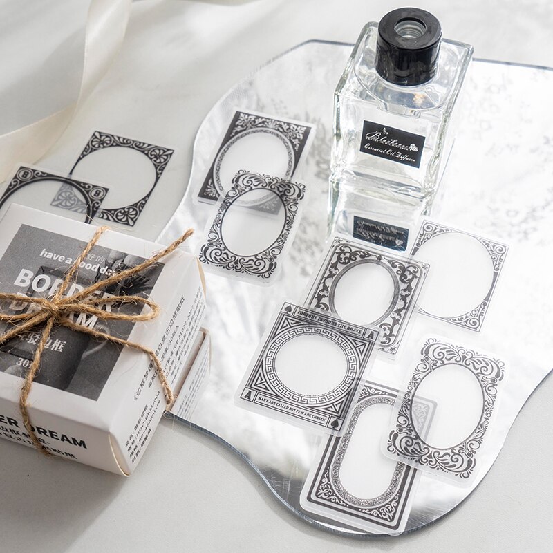 30Pcs Vintage European Flower Border Paper Sticker... – Vicedeal