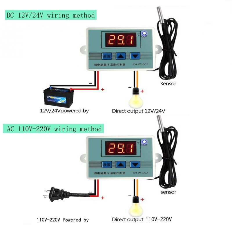 Controlador de temperatura XH W3002 Termostato Dig... – Grandado