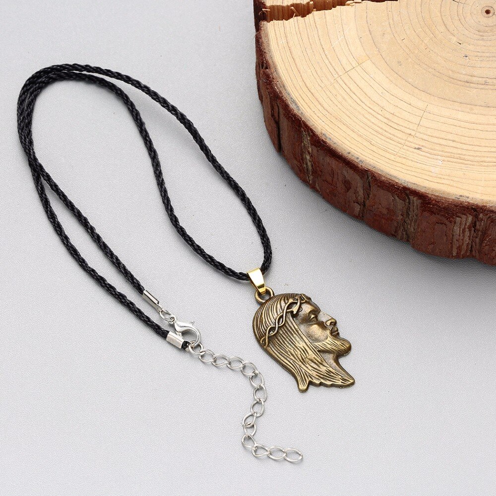 Bronze Jesus Head Necklace Religious Jewelry Chris... – Vicedeal