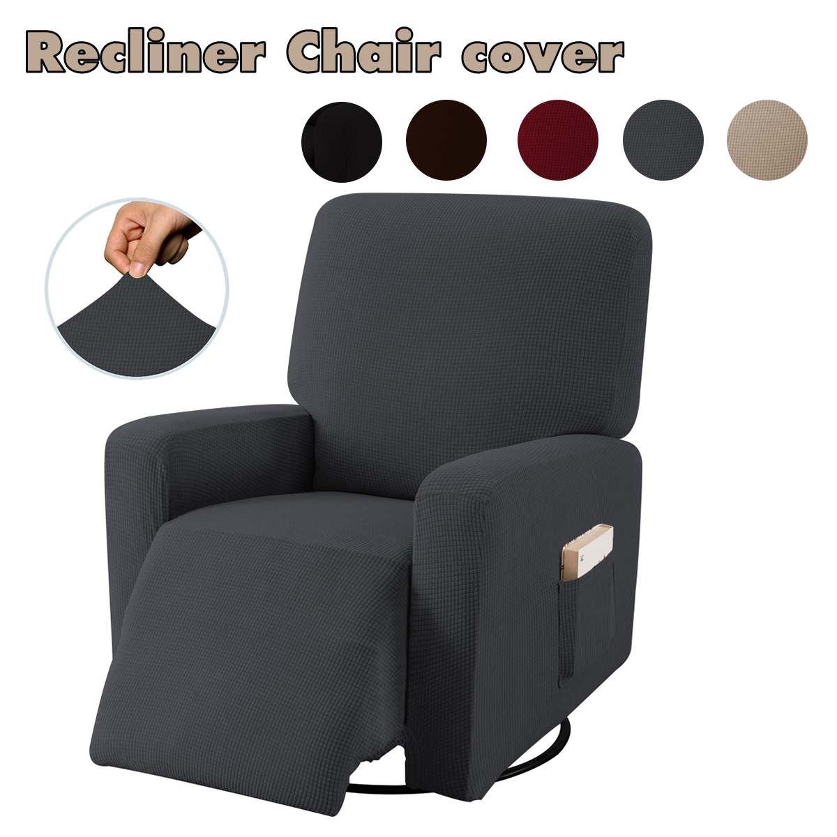 Fibre Elastic Recliner Chair Cover Protector Non-s... – Grandado