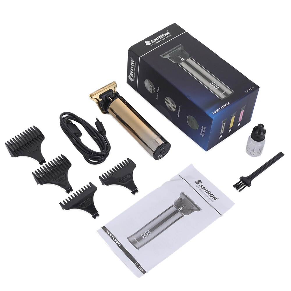 LCD Cordless Zero Gapped T Blade Hair Trimmer Outl... – Vicedeal