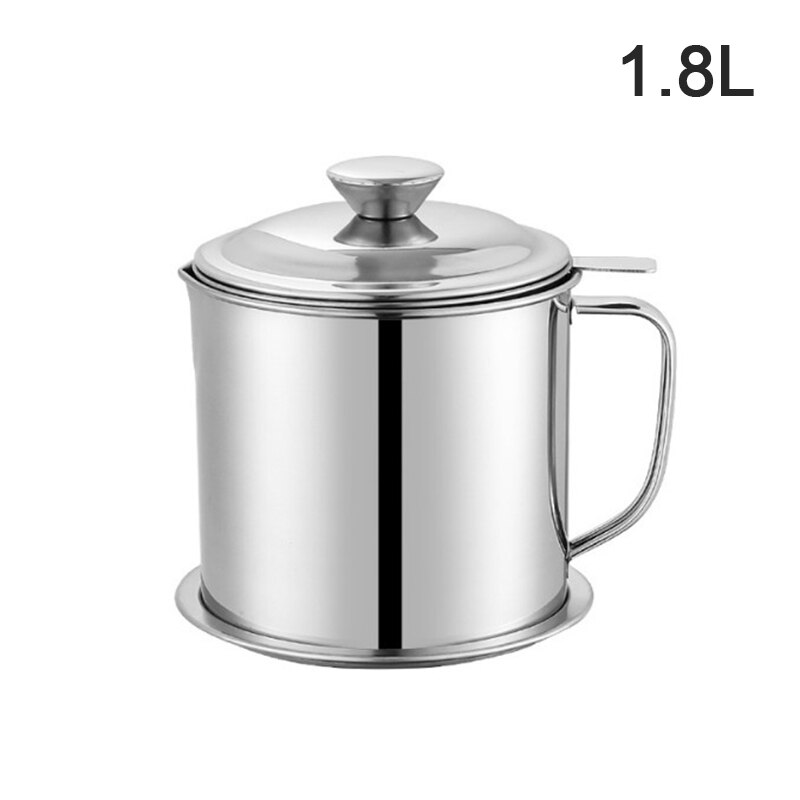 1.8/2.0L oil pot Stainless Steel Bacon Grease Cont... – Grandado