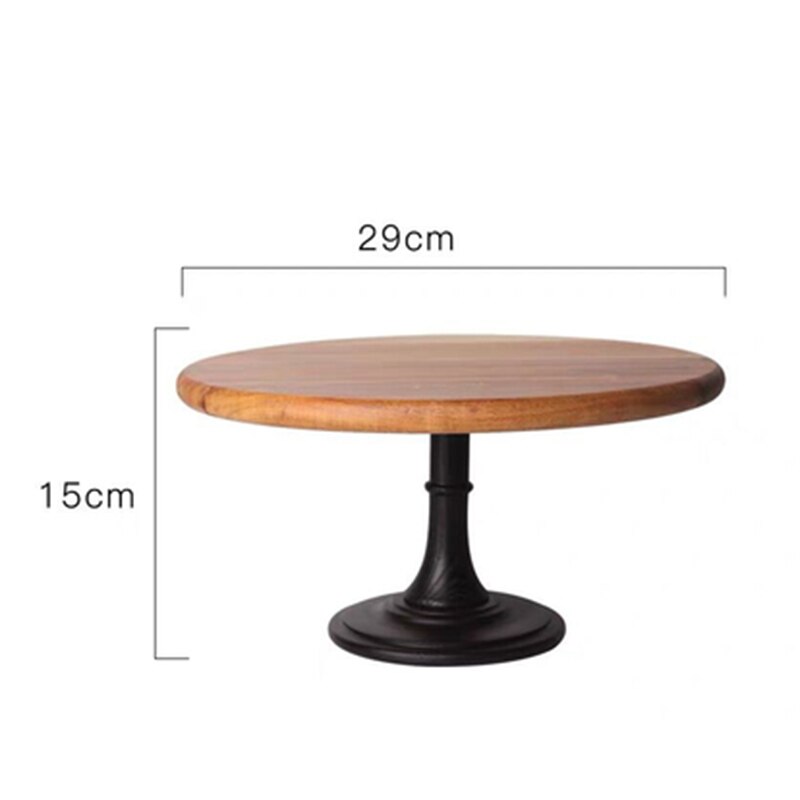 1 X Cake Plate Turntable Rotating Cake Stand Woode... – Vicedeal