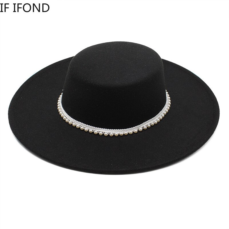 Sombrero plano de ala grande para mujer, sombrero ... – Grandado