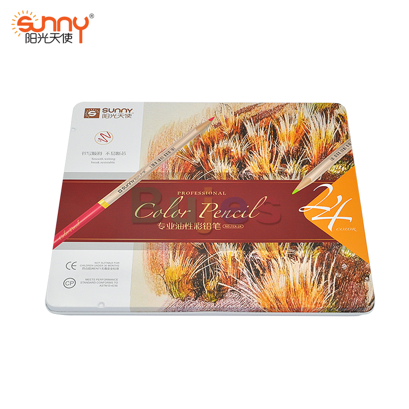 Sunny 24 Colors Oil Color Pencils Set Sketch Penci... – Grandado