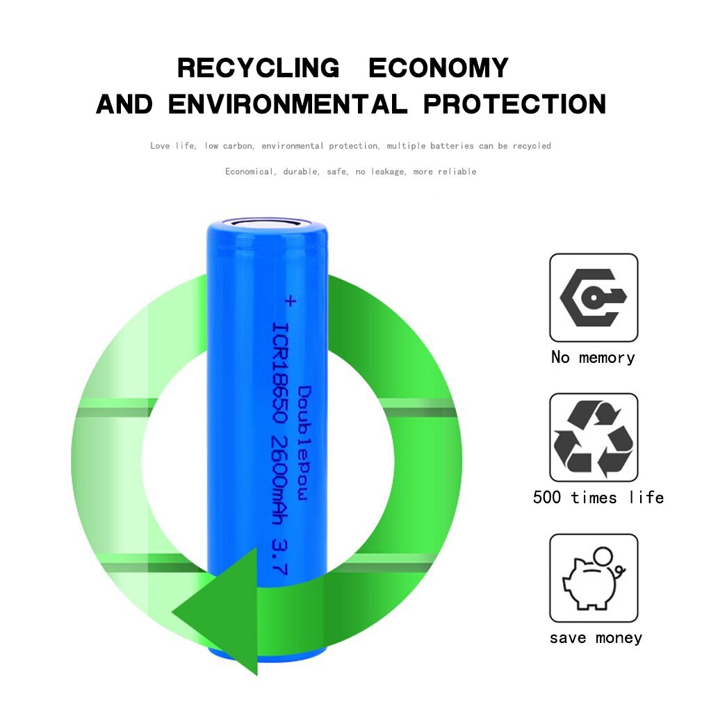 2 stücke 3,7 V 18650 Lithium-Batterie 2200mah Groß... – Grandado