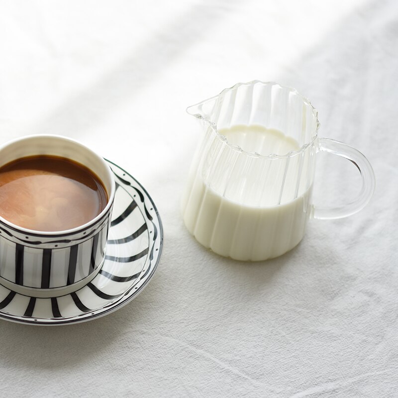 A1 Simple handmade striped small milk jug heat-res... – Vicedeal