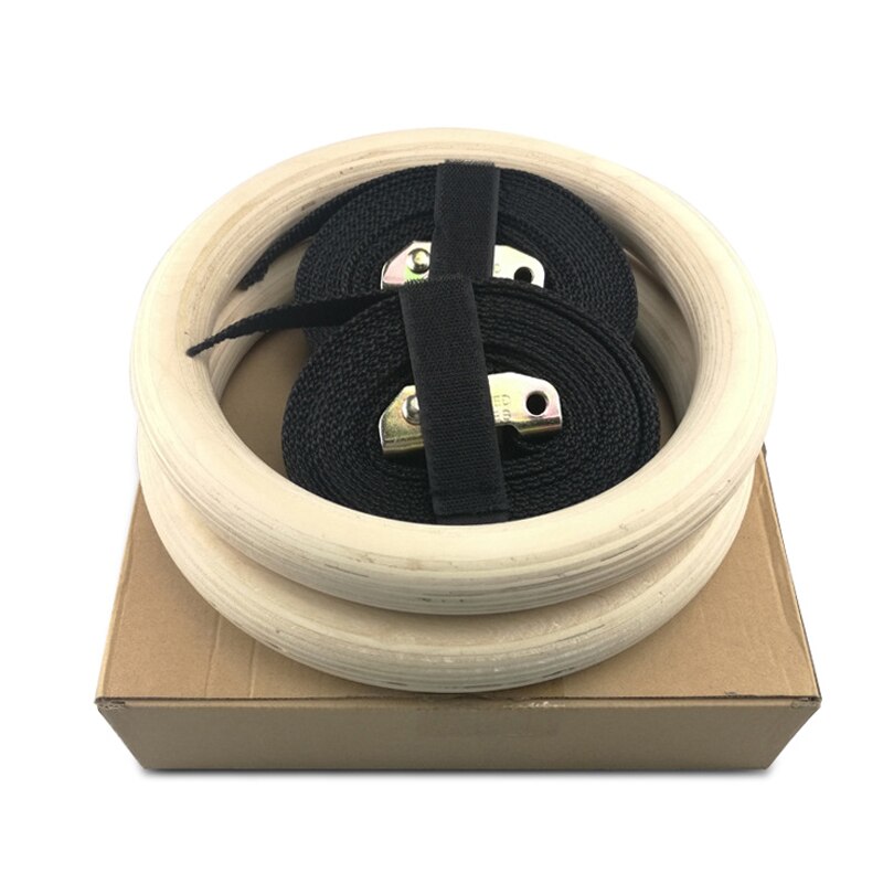 1 Pair Wood 32mm Olympic Gymnastic Rings Gym Cross... – Grandado