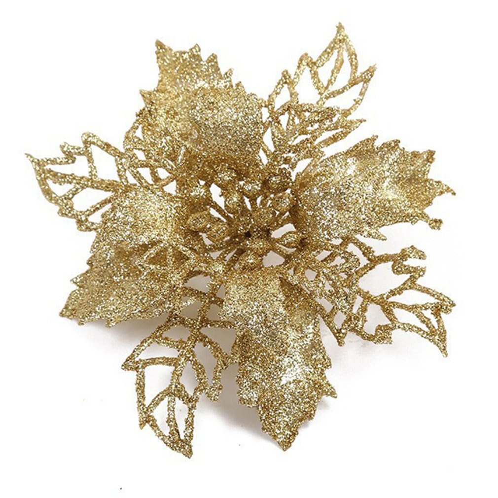 Kerst Poinsettia Bloem Decor Poinsettia Kunstmatig... – Vicedeal