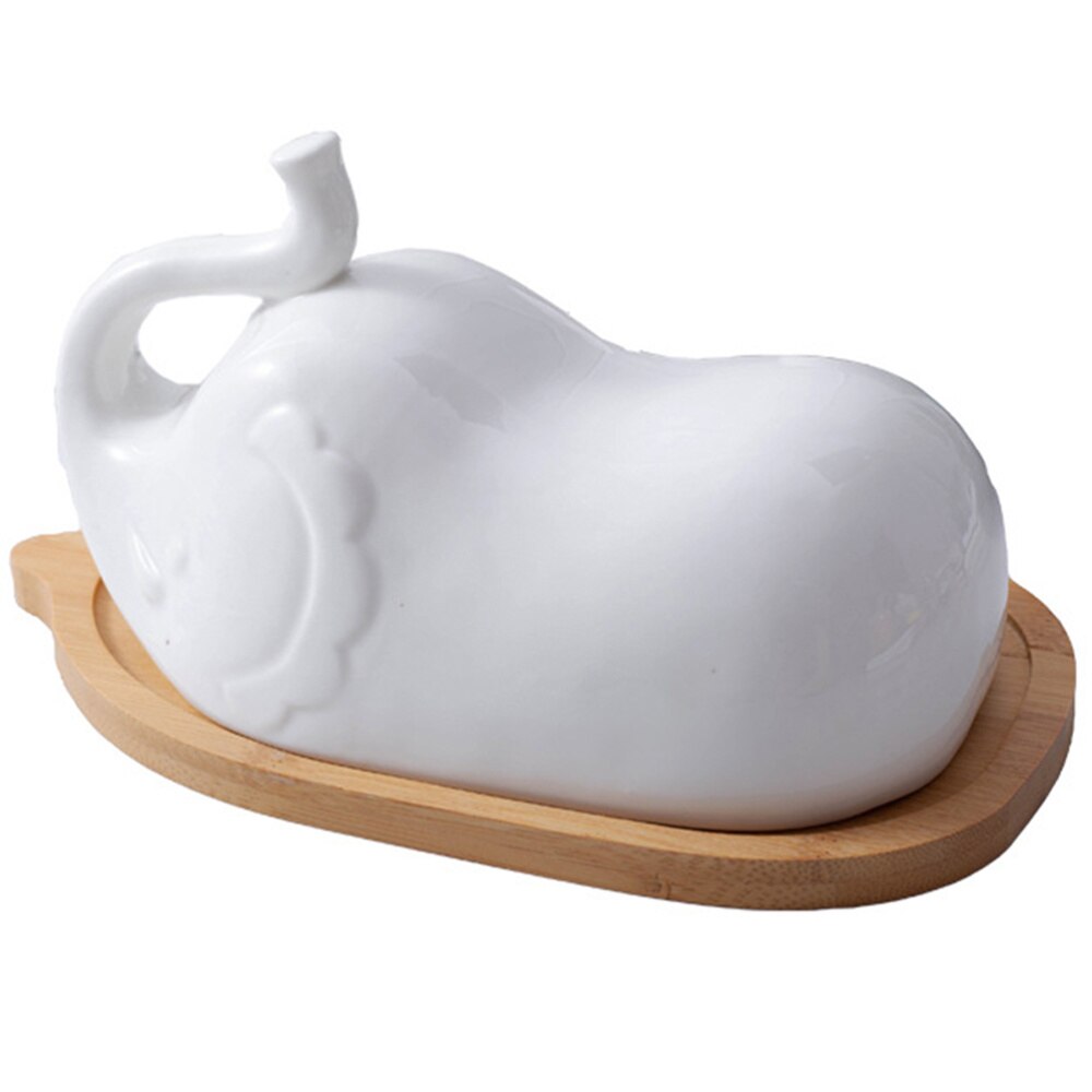 Elephant Shape Butter Dish with Ceramic Lid Simple... – Grandado
