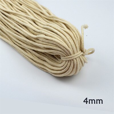 Beige Cotton Rope Solid Thick Round Twisted Cord D... – Grandado