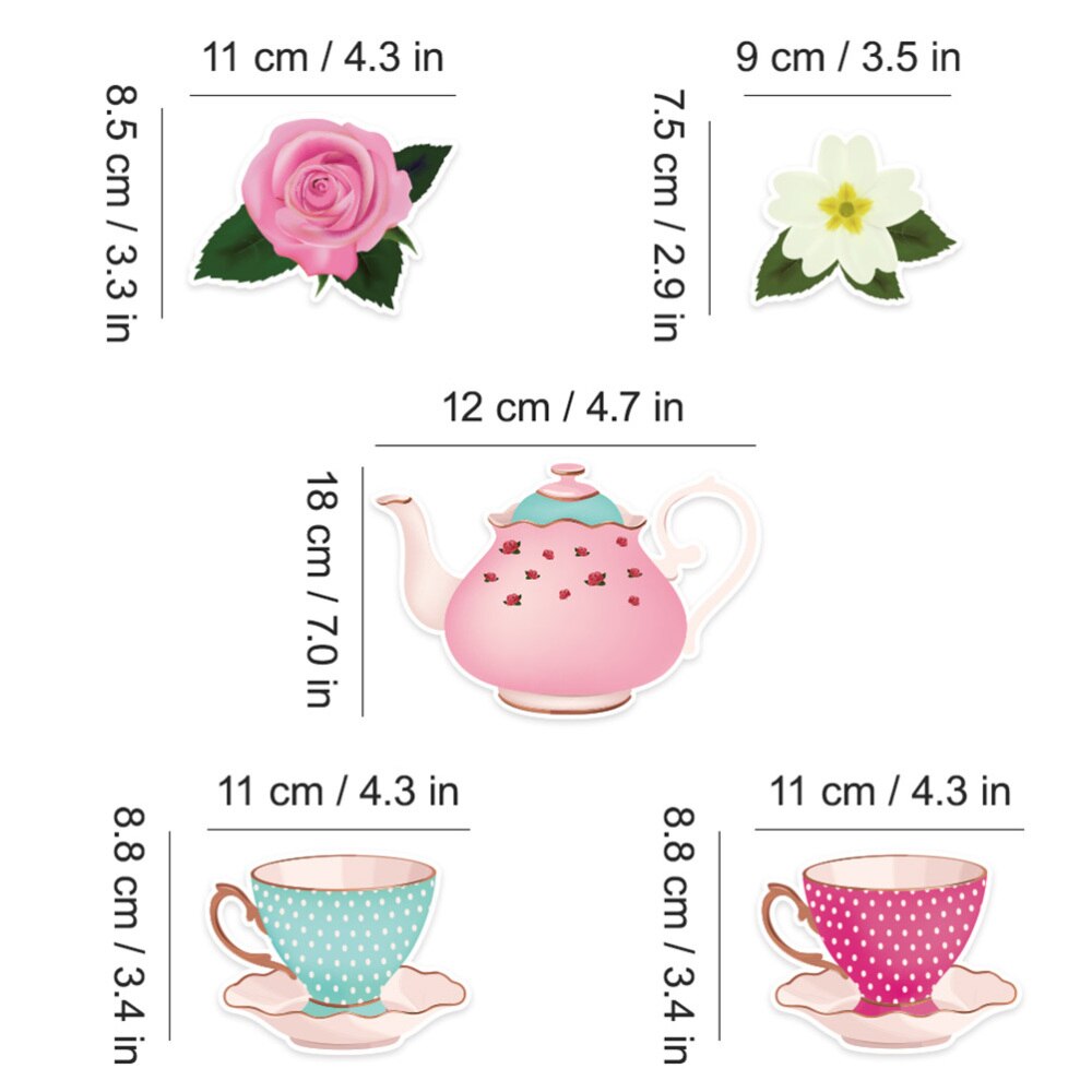 1 Set Of 4pcs Talking Tables Tea Party Decorations... – Vicedeal