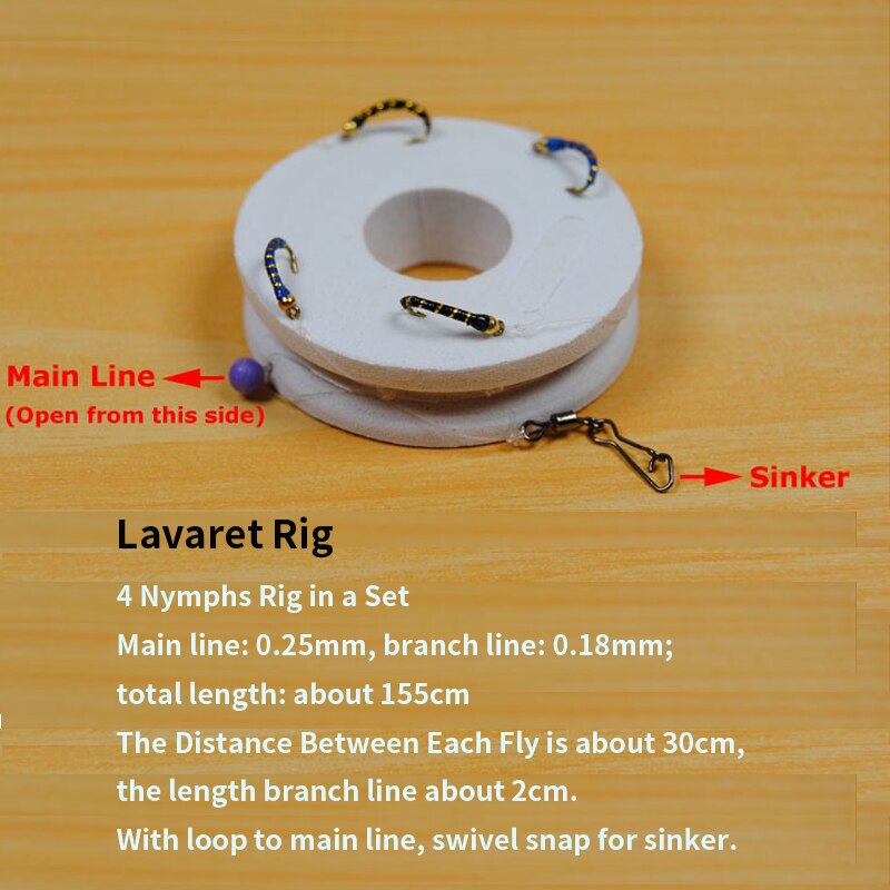 [5 sets] Nymph Lavaret Rig Cod / Whiting / Perch L... – Vicedeal