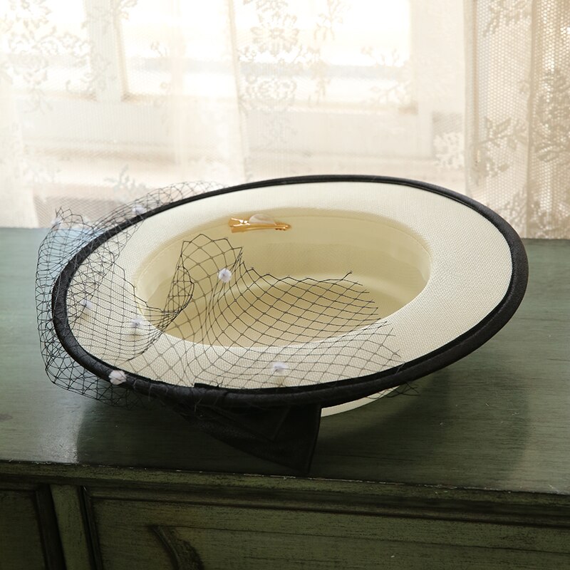 French Style Lace Wedding Dress Gauze Hat Satin Fl... – Vicedeal