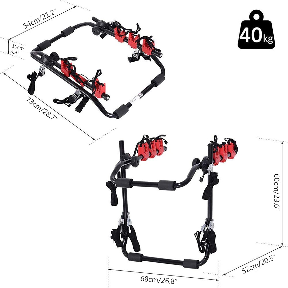 3-Bike Trunk Mount Racks Cycling Bicycle Stand Qui... – Vicedeal
