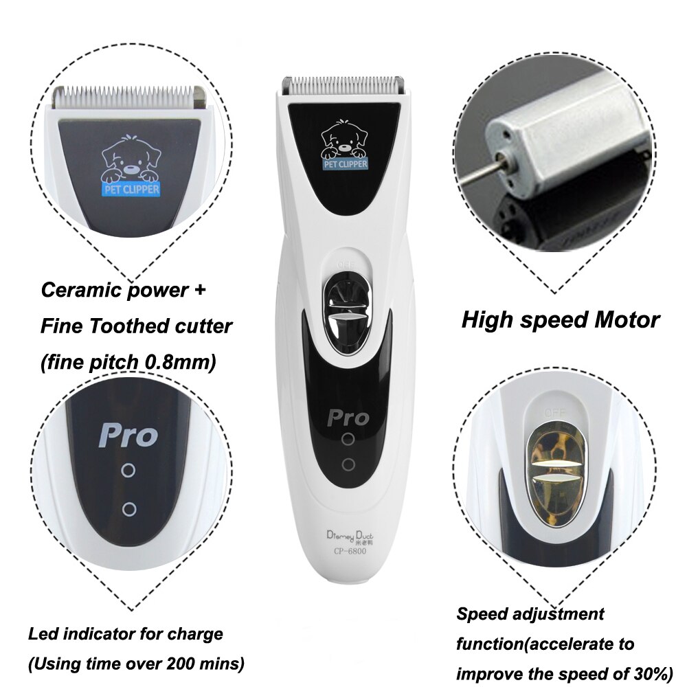 CP6800/Mijn-90 Elektrische Pet Hair Trimmer Groomi... – Grandado