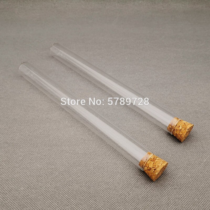 30pcs 20x200mm Glass flat bottom test tube with co... – Vicedeal
