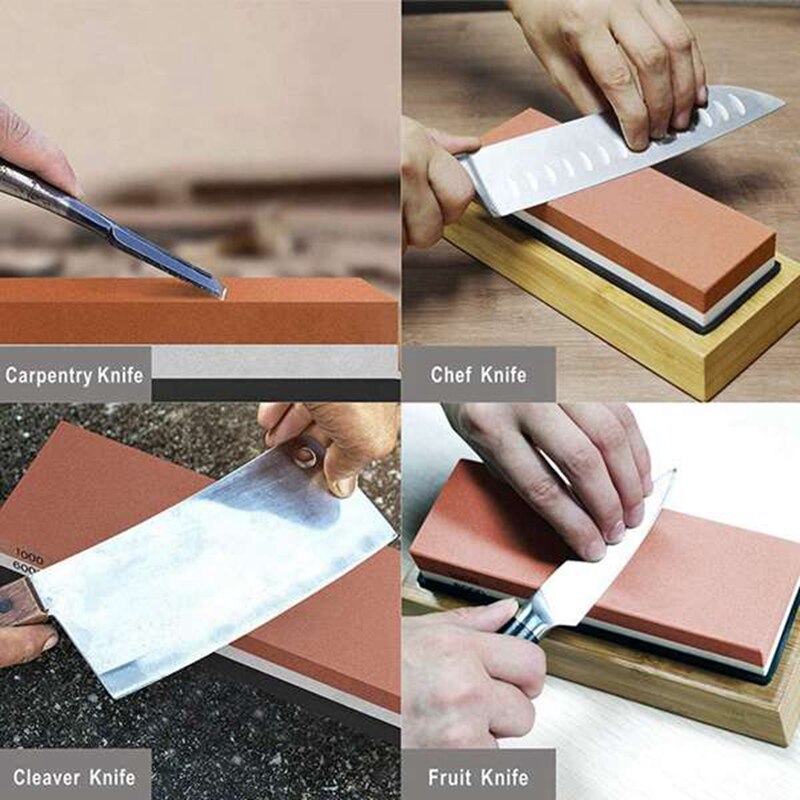 Bryne kniv slipestein 2 sidekorn 1000 6000 vannste... – Vicedeal