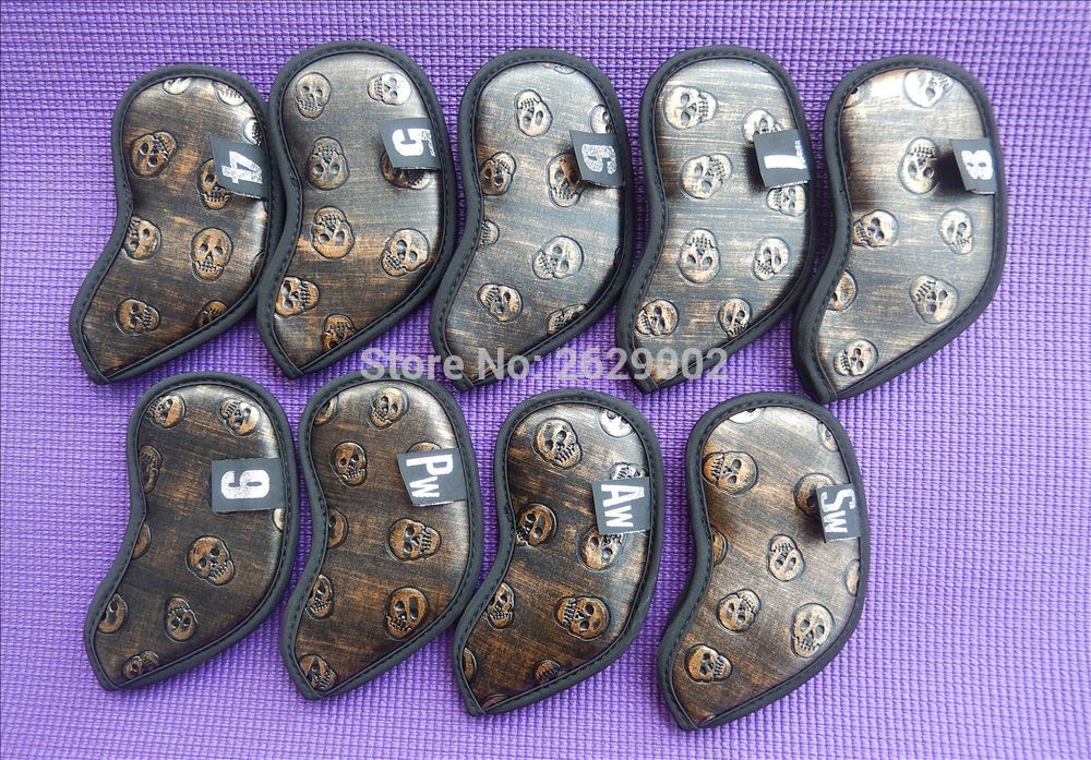 Skull brand Golf Irons Headcovers PU Leather Golf ... – Grandado