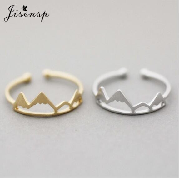 Jisensp Simple Snow Mountain Ring Open Cuff Rings ... – Vicedeal