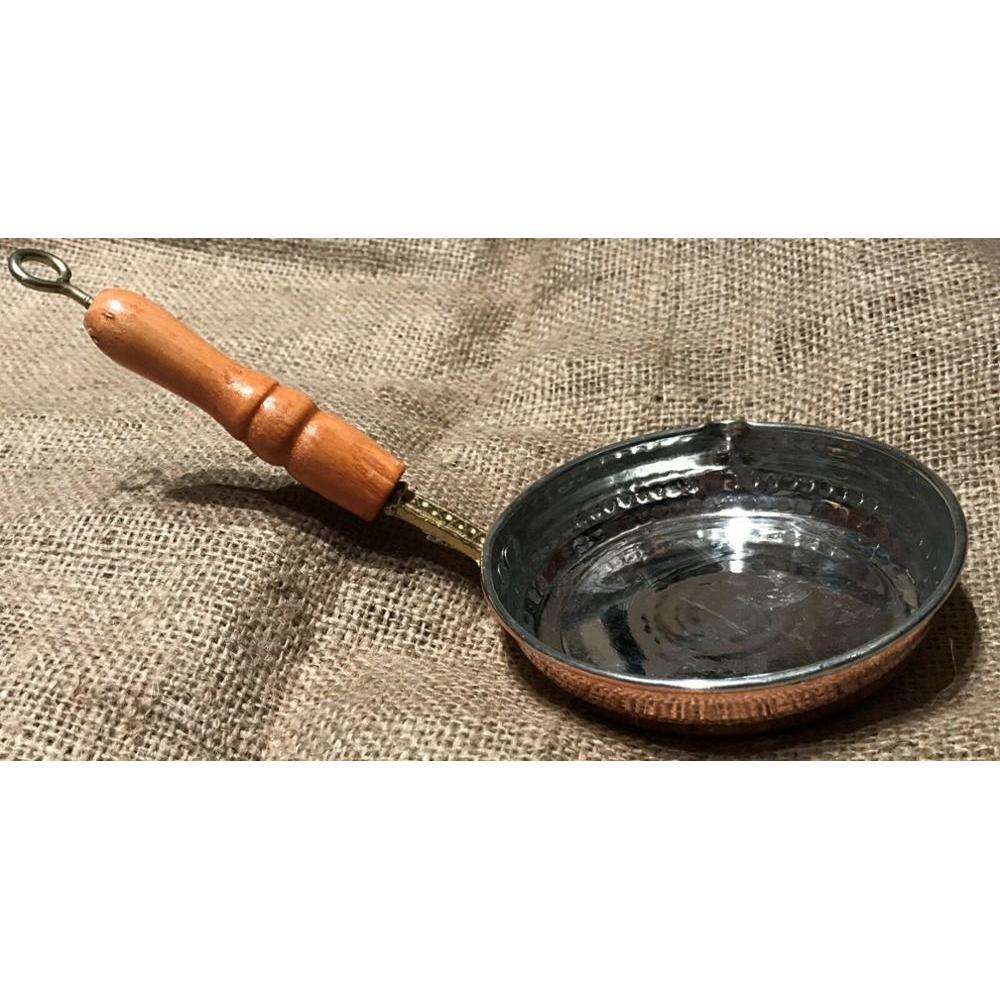 Hand Made wooden handle Copper Pan Sauces , Saute ... – Grandado