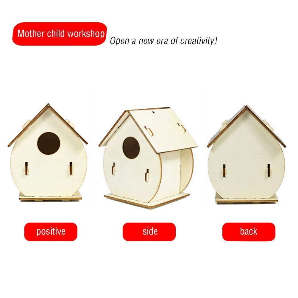 Diy Painting Bird House Kit Bird House Nest Crafts... – Vicedeal