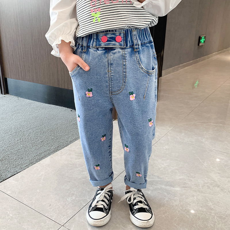 2-7T Baby Girls Spring Jeans Denim Pants Kids Styl... – Grandado