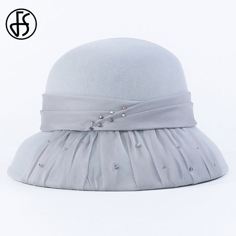 FS Vintage Winter Hats For Women Wool Felt Wide Br... – Grandado