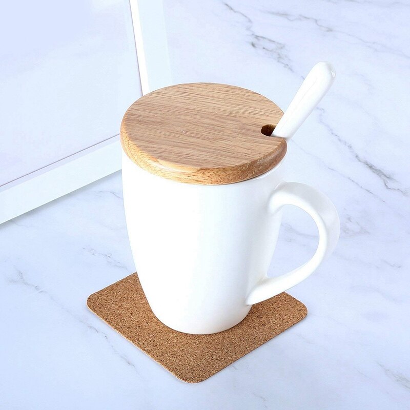 100 stk firkantede selvklebende korkunderlag firka... – Grandado