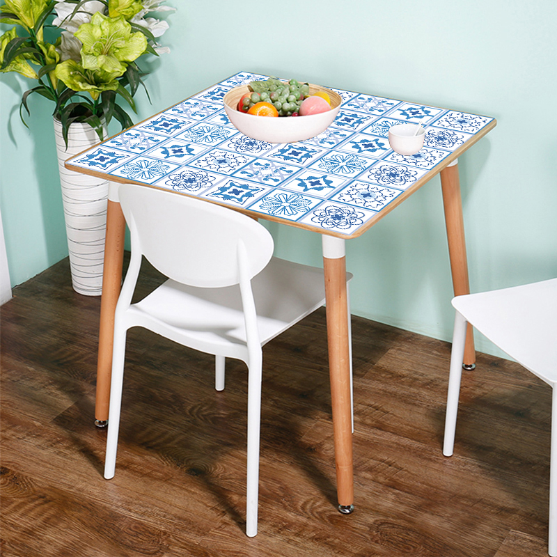 Blue Simple Tiles Wall Stickers Kitchen Bathroom B... – Vicedeal