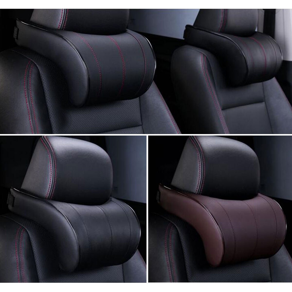 1Pc Pu Lederen Auto Auto Nekkussen Memory Foam Vul... – Grandado