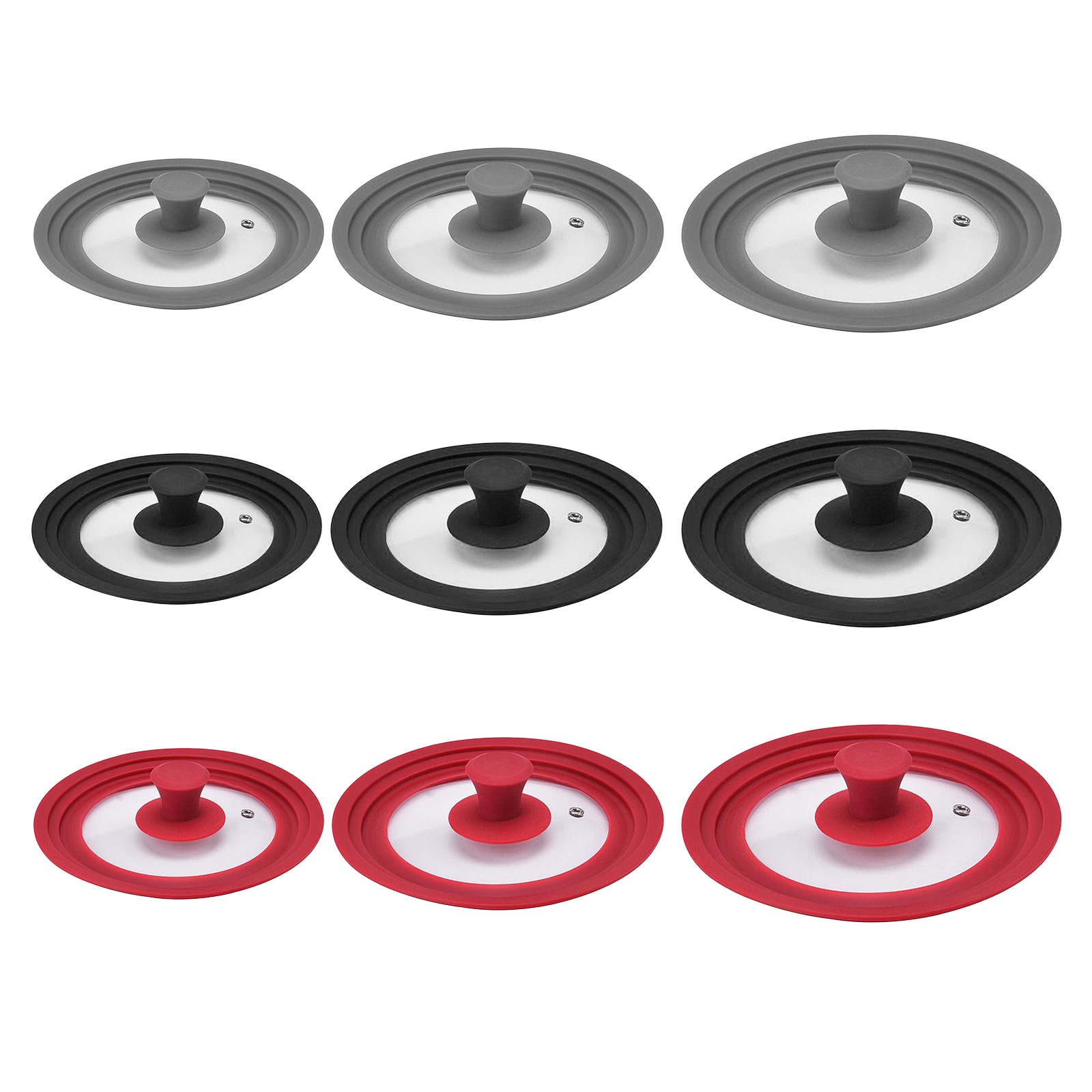 Universal Silicone Glass Lid Covers for Pots Pans,... – Vicedeal