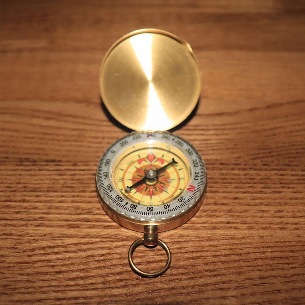 Camping Hiking Brass Vintage Flip Pocket Compass P... – Grandado