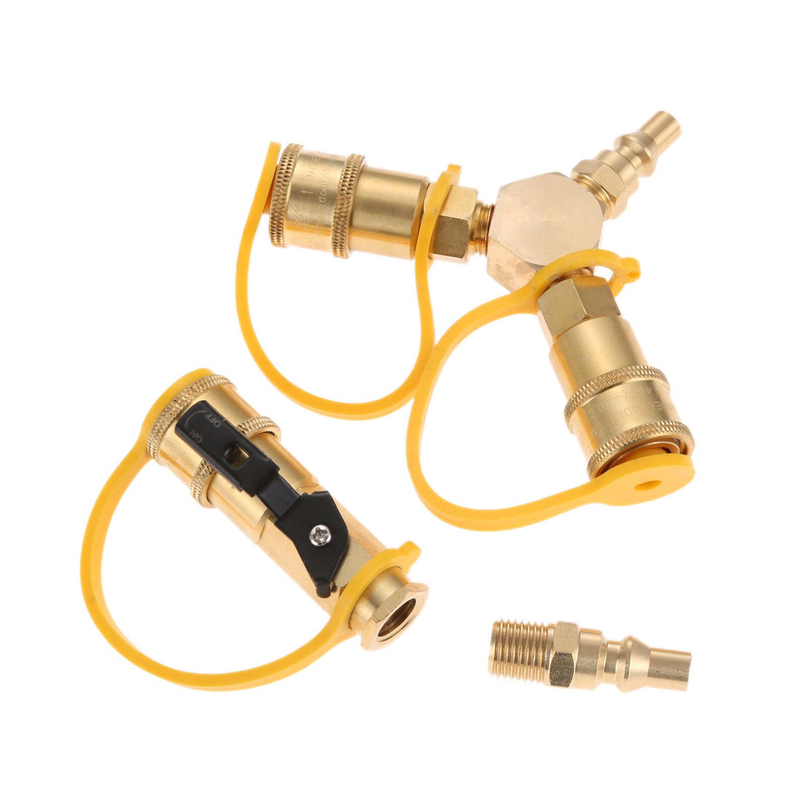 1/4'' RV Propane Quick Connect Y Splitter Adapter ... – Grandado