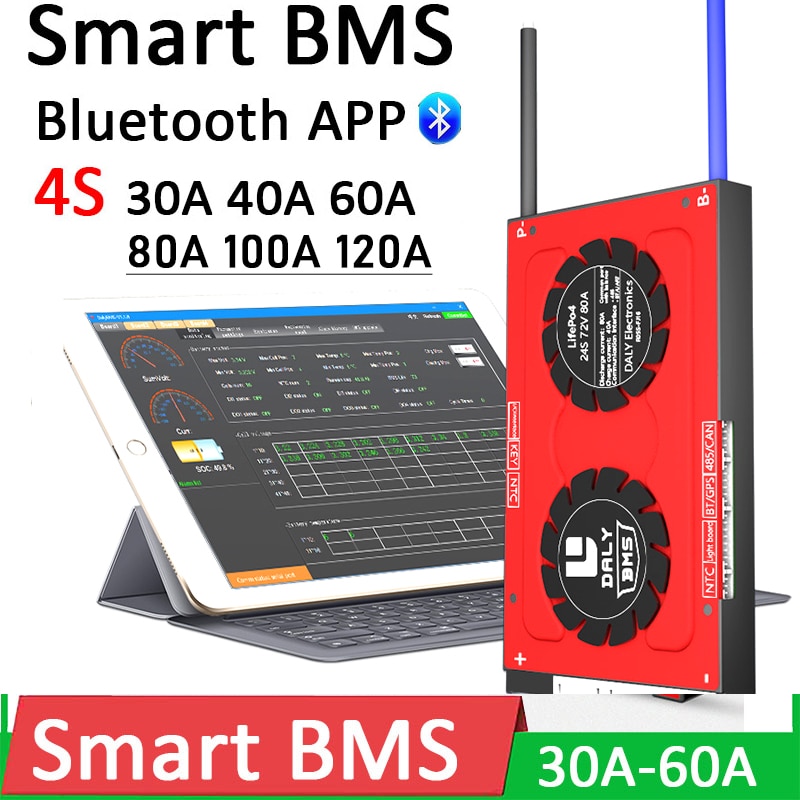 Smart bms 4s 12v 30a 60a 80a 100a 120a li-ion life... – Grandado
