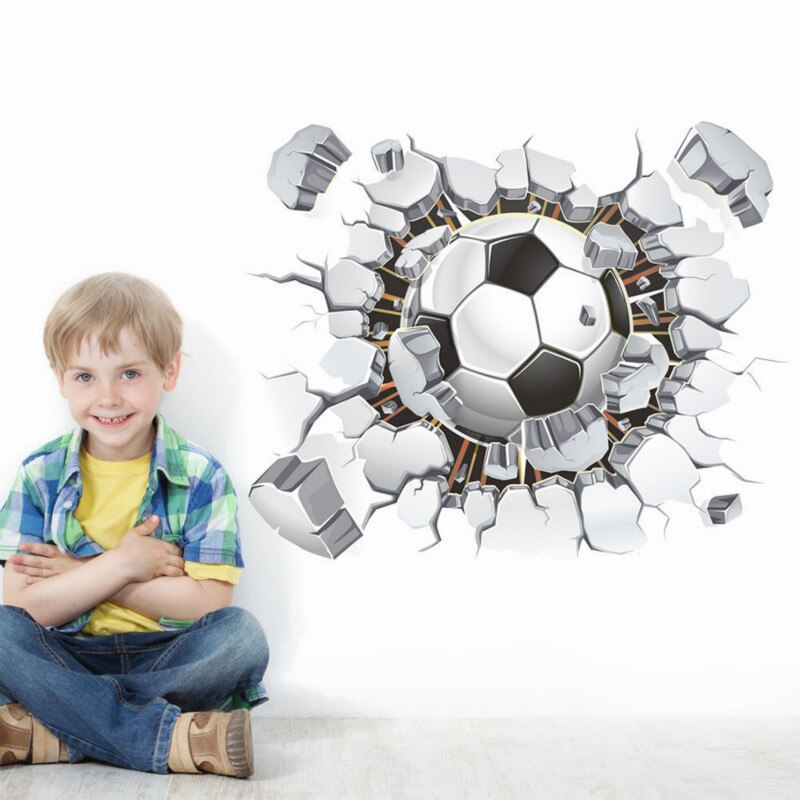3D Soccer Ball Football Wall Sticker Decal Eco-fri... – Vicedeal