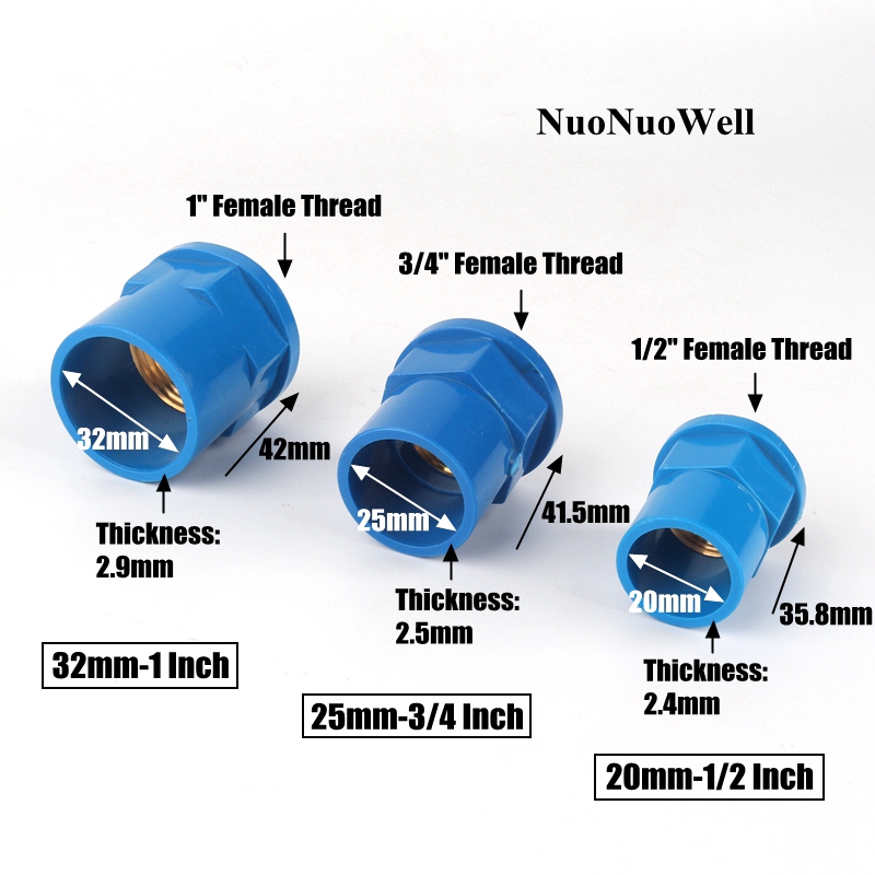 3pcs 20~32mm To 1/2"~1" Copper Thread PV... – Vicedeal