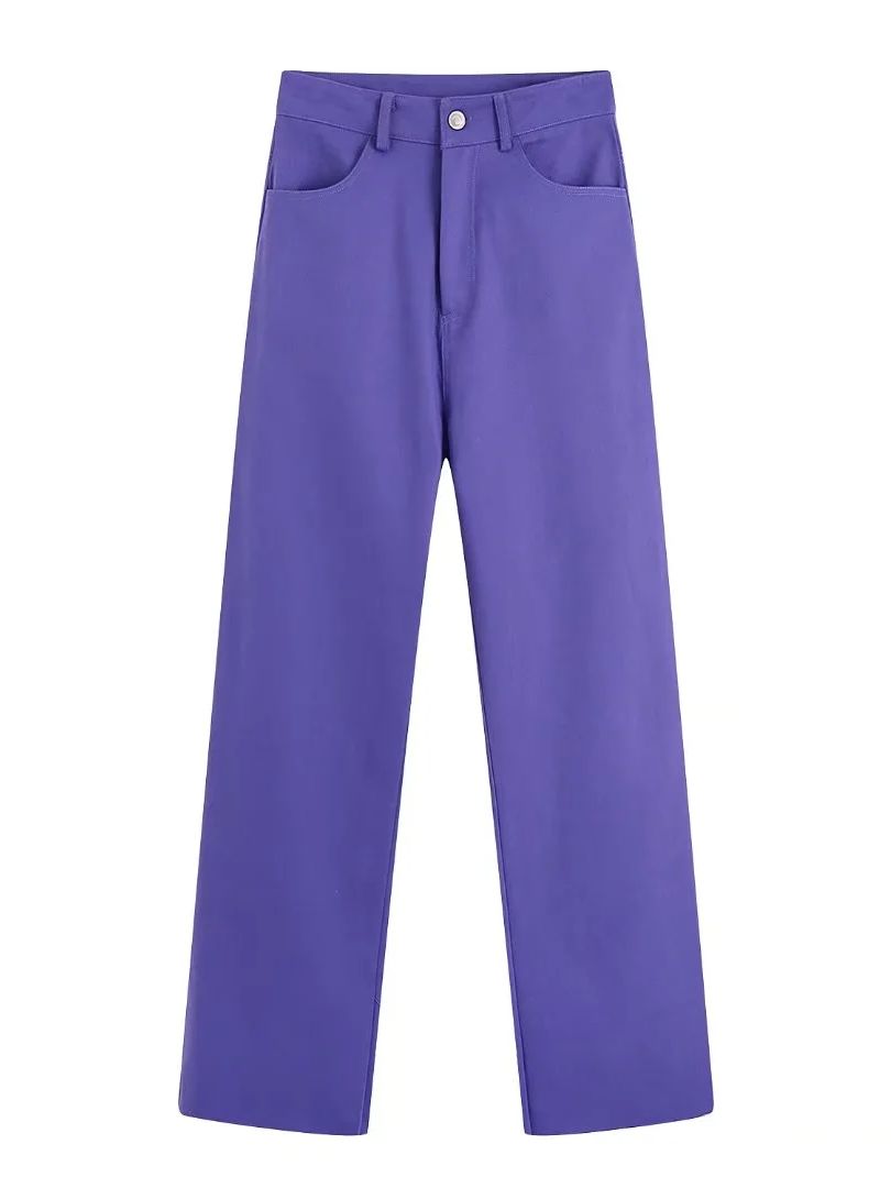 PTYSIC – jean violet uni pour femmes, Streetwear d... – Grandado