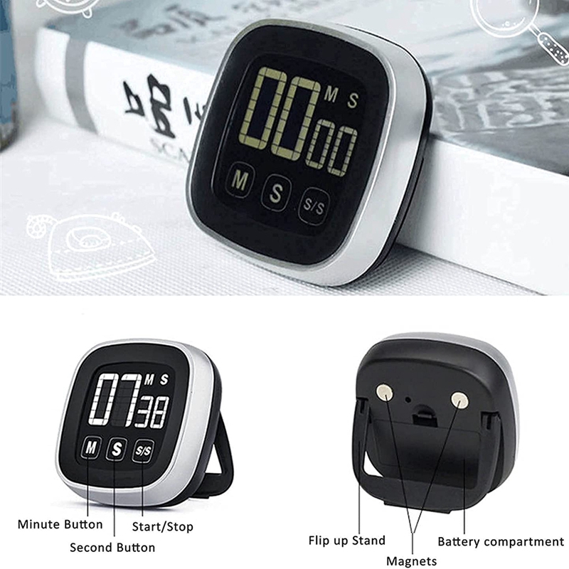 Kitchen Timer for Cooking Touchscreen LCD Classroo... – Grandado