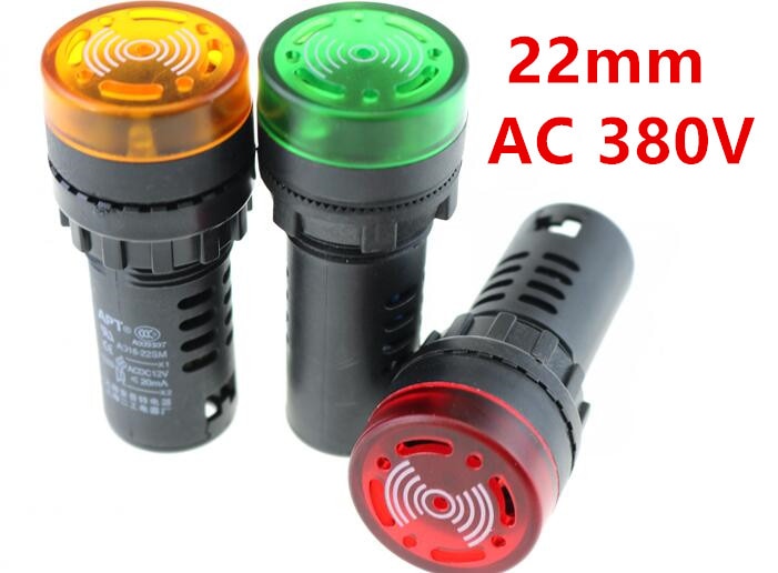 22mm Flash Buzzer Beep Indicator AD16-22SM AC 380 ... – Vicedeal